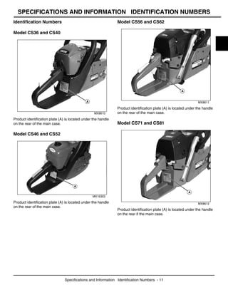 John deere chainsaws cs46 service repair manual | PDF