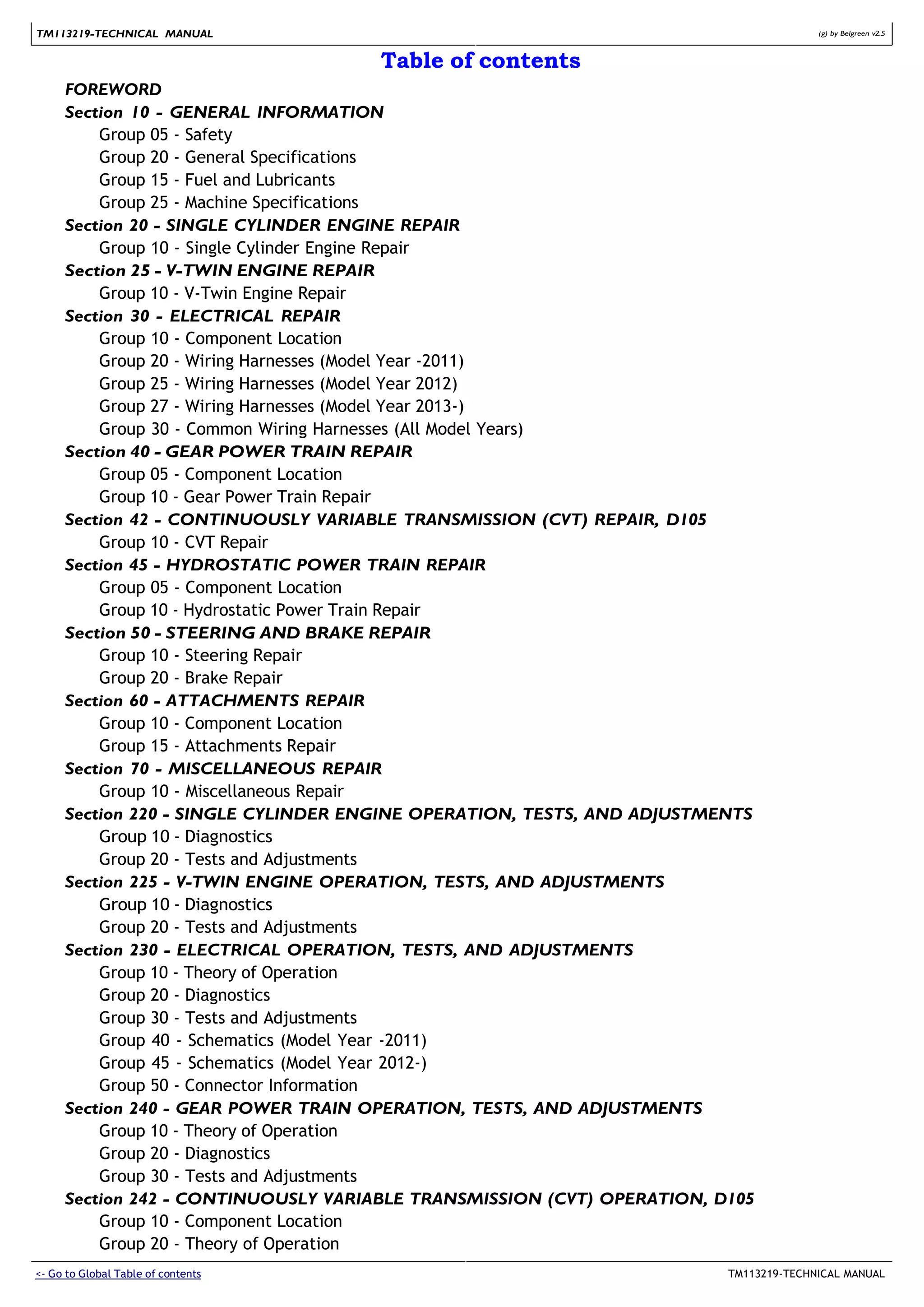 John Deere D125 D130 D140 D150 Lawn Tractors Service Repair Manual.pdf