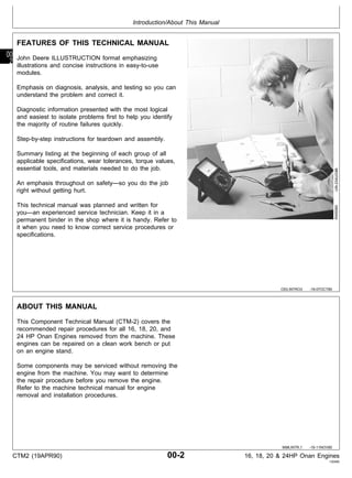 John deere engines onan 20 hp engines service repair manual | PDF