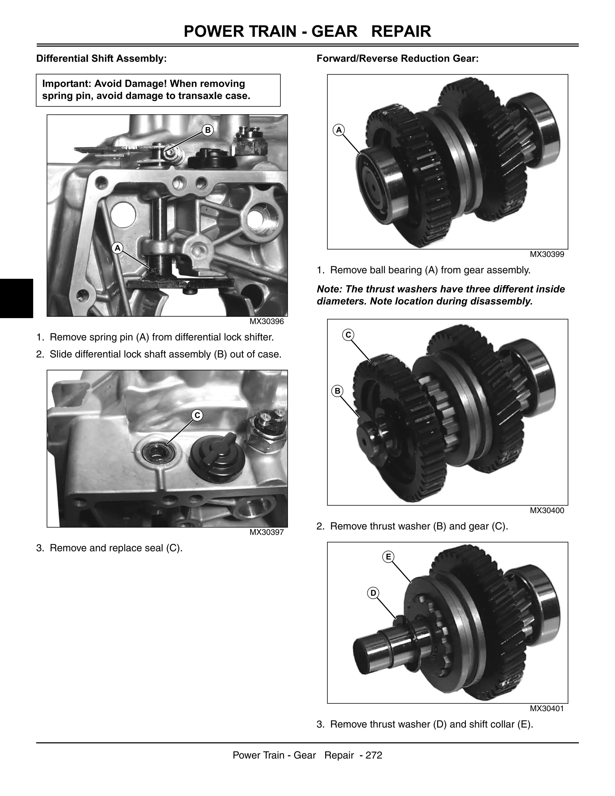 John deere gator light duty cs cx utility vehicle service repair manual ...