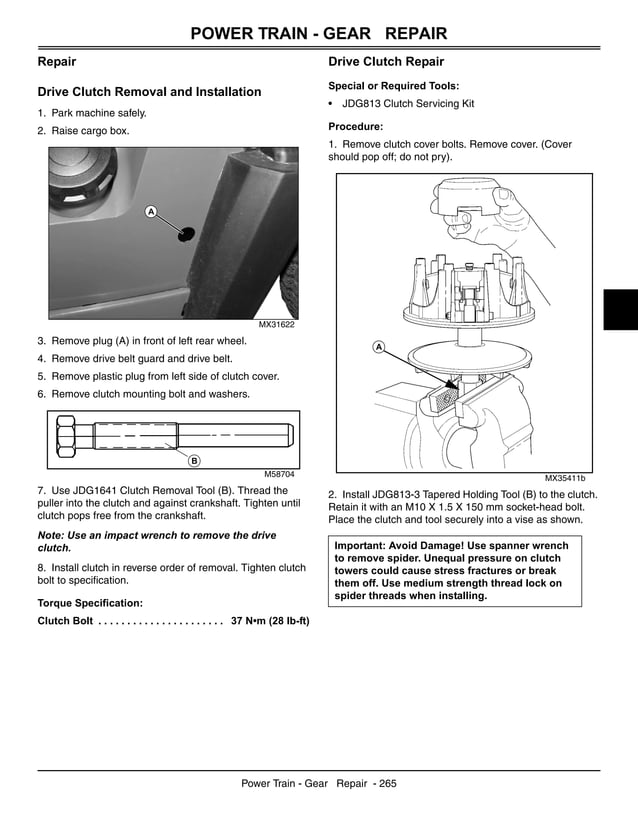 John deere gator light duty cs cx utility vehicle service repair manual ...