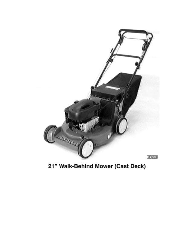John deere ja65 21 inch walk-behind mower service repair manual | PDF