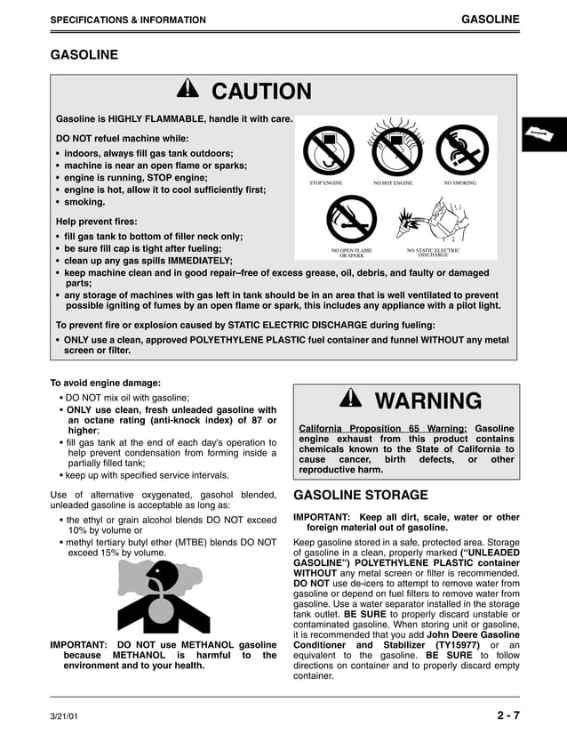 John deere js series 21 inch walk-behind mower service repair manual | PDF