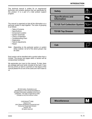 John deere pro gator utility vehicle attachments service repair manual ...