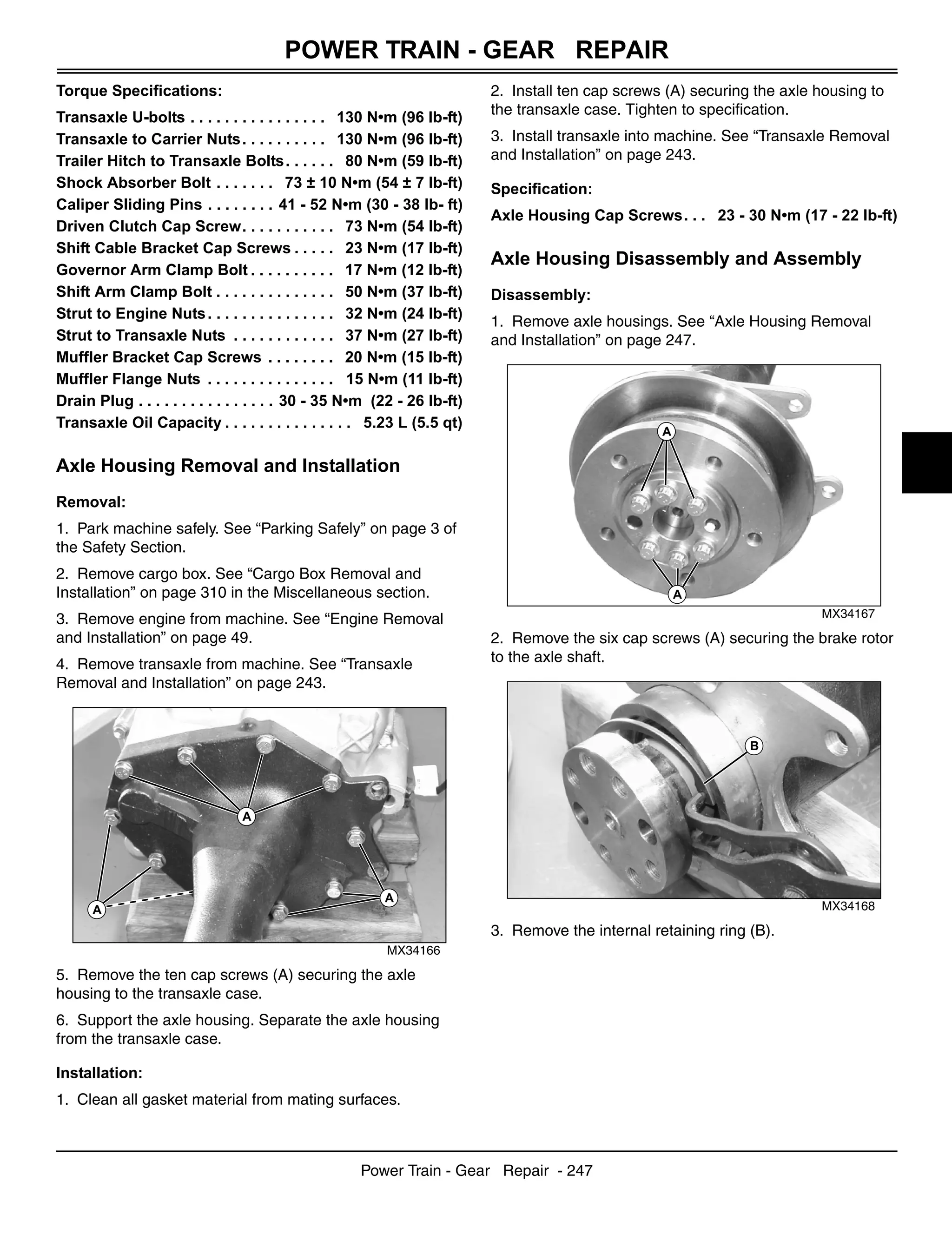 John deere tx & tx turf gator utility vehicle service repair manual ...