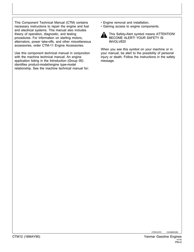 John Deere Yanmar Engines 322, F912, F932 Service Repair Manual.pdf