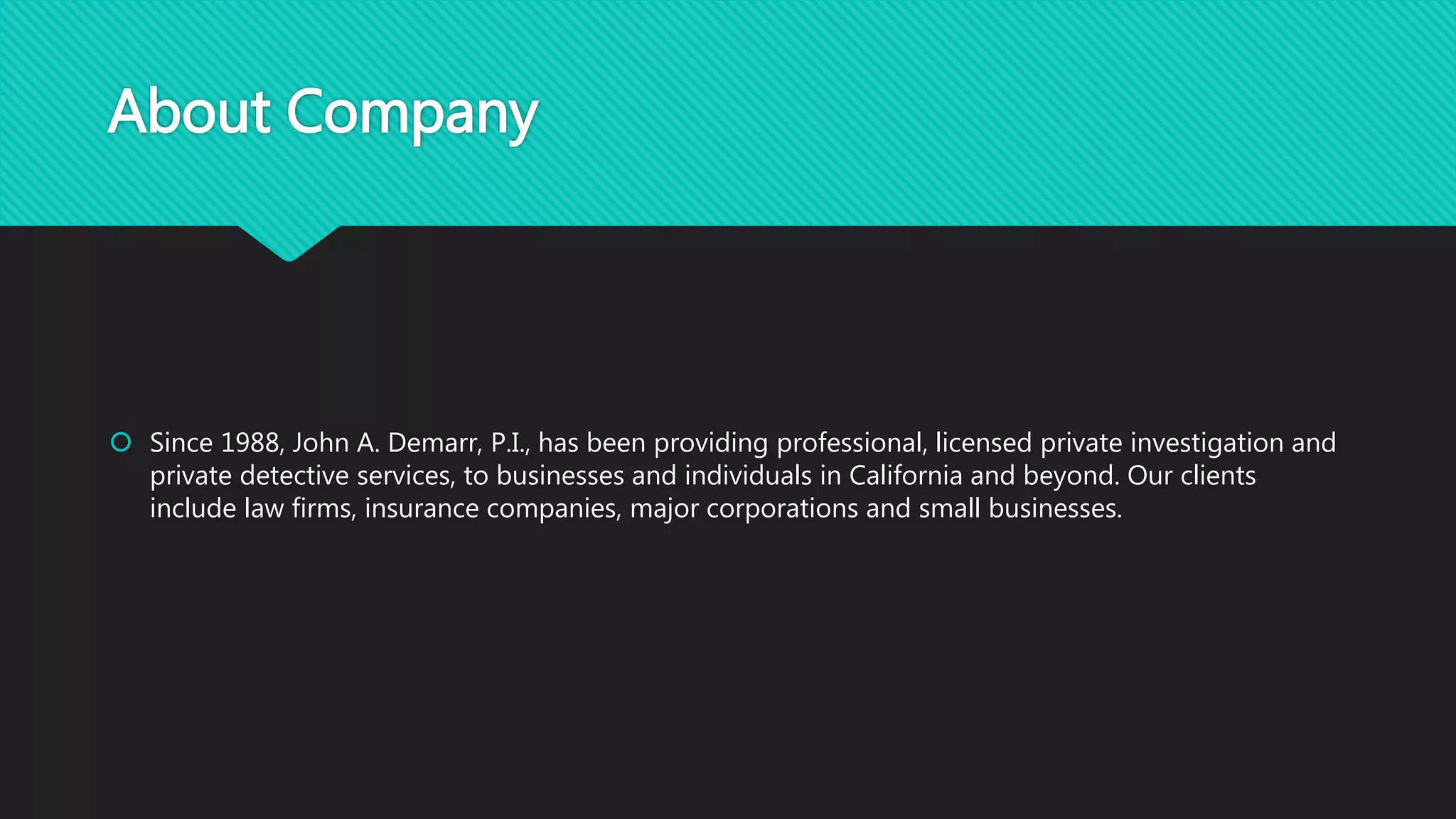 John de marr private investigator california | PPTX