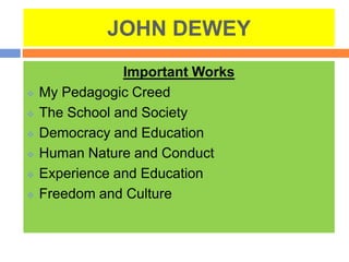 John dewey ppt | PPSX