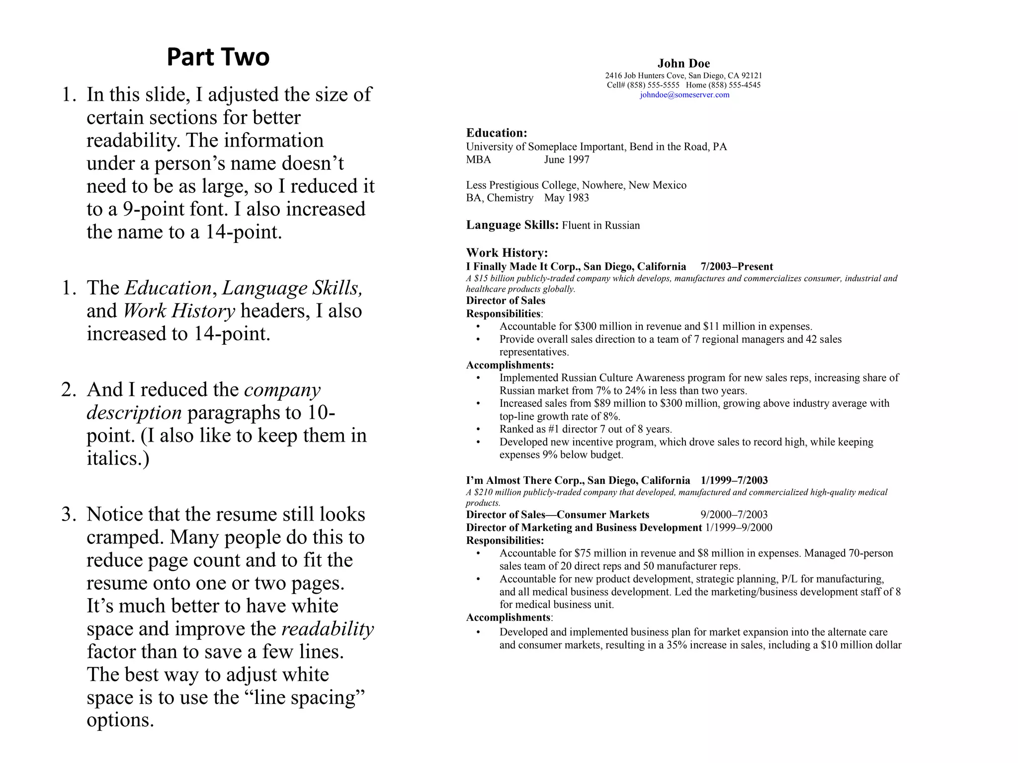 How To Format A Resume | PPTX