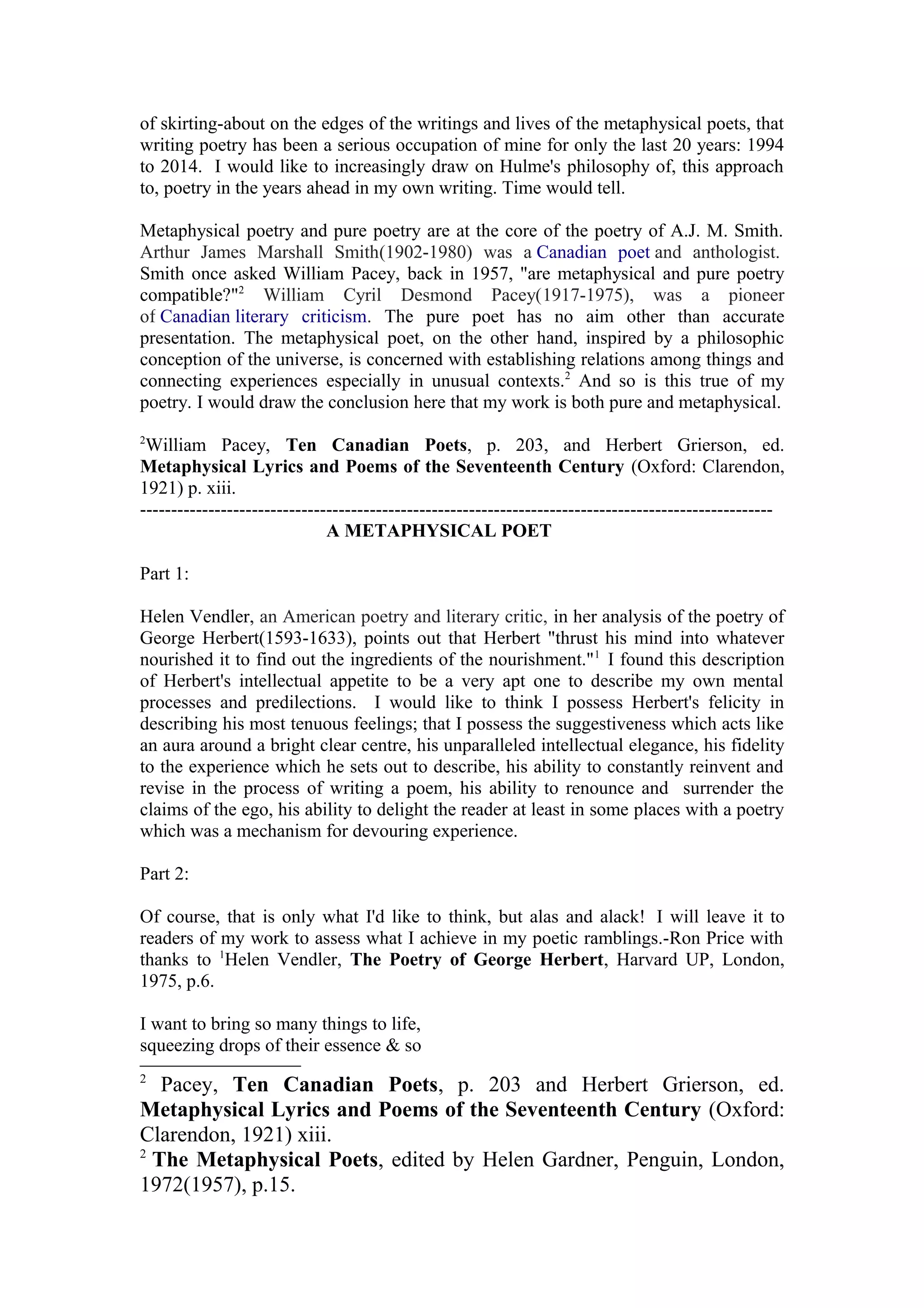 Thoughts-1984 to 2014-on the Metaphysical Poets | DOC