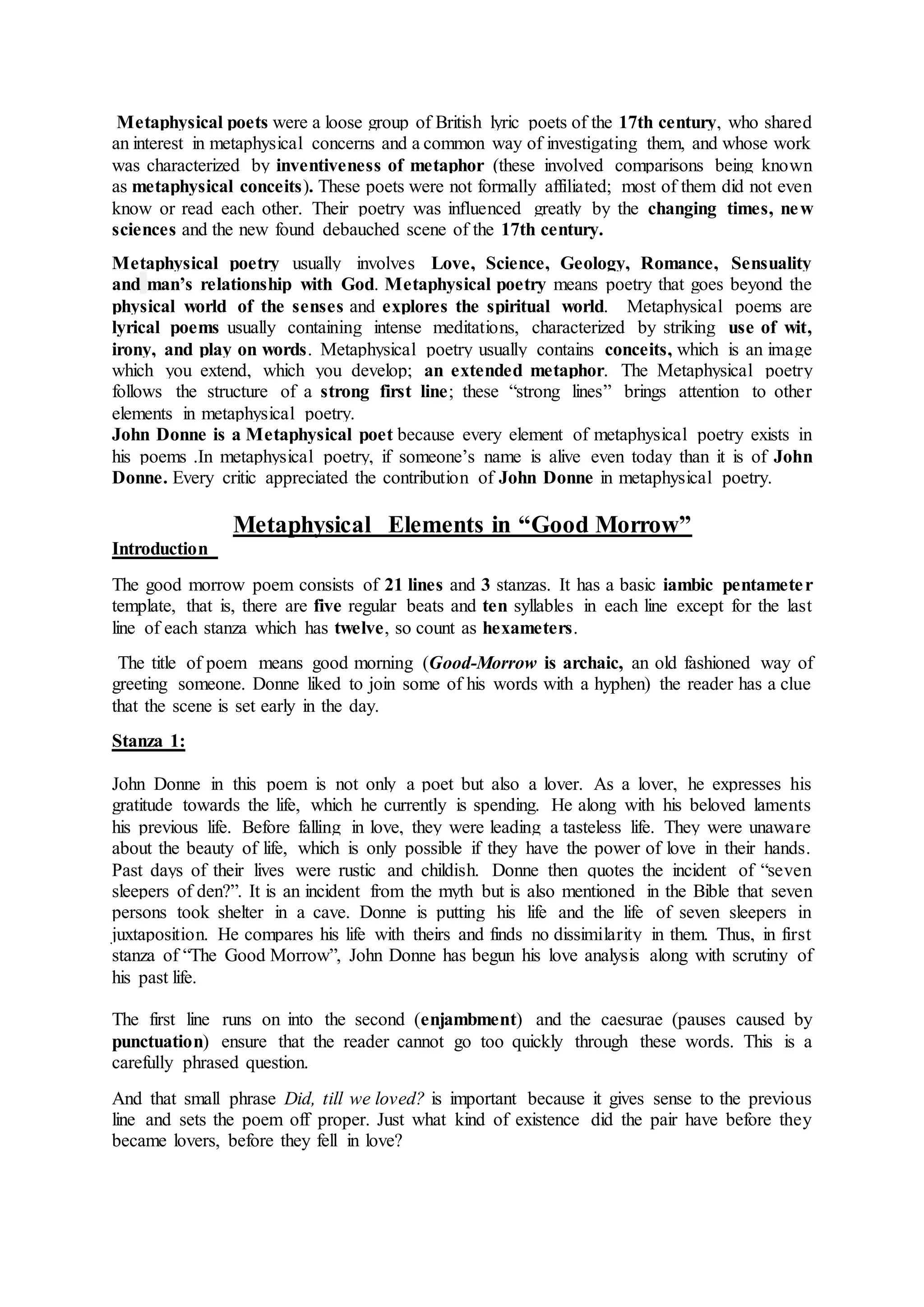 the good morrow | PDF