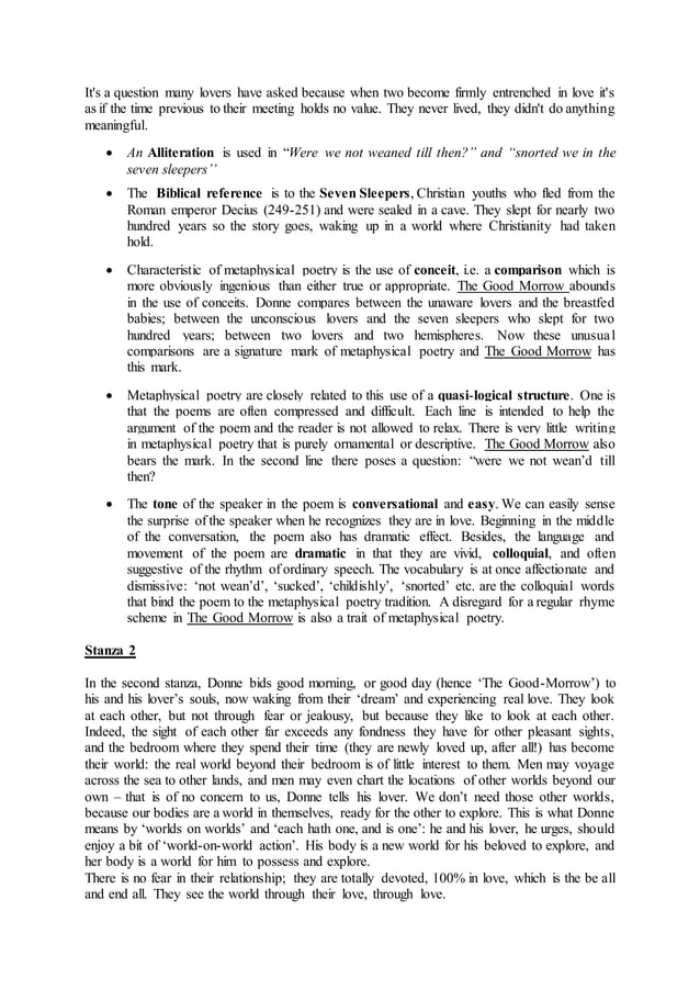 the good morrow | PDF