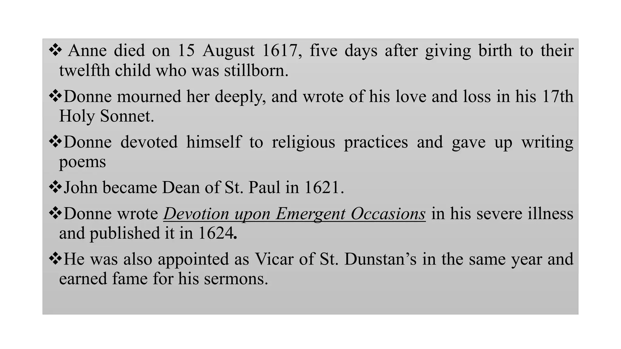 Life and career of a great poet Jhon Donne | PPTX