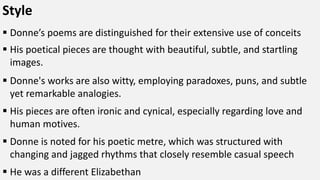 Life and career of a great poet Jhon Donne | PPTX