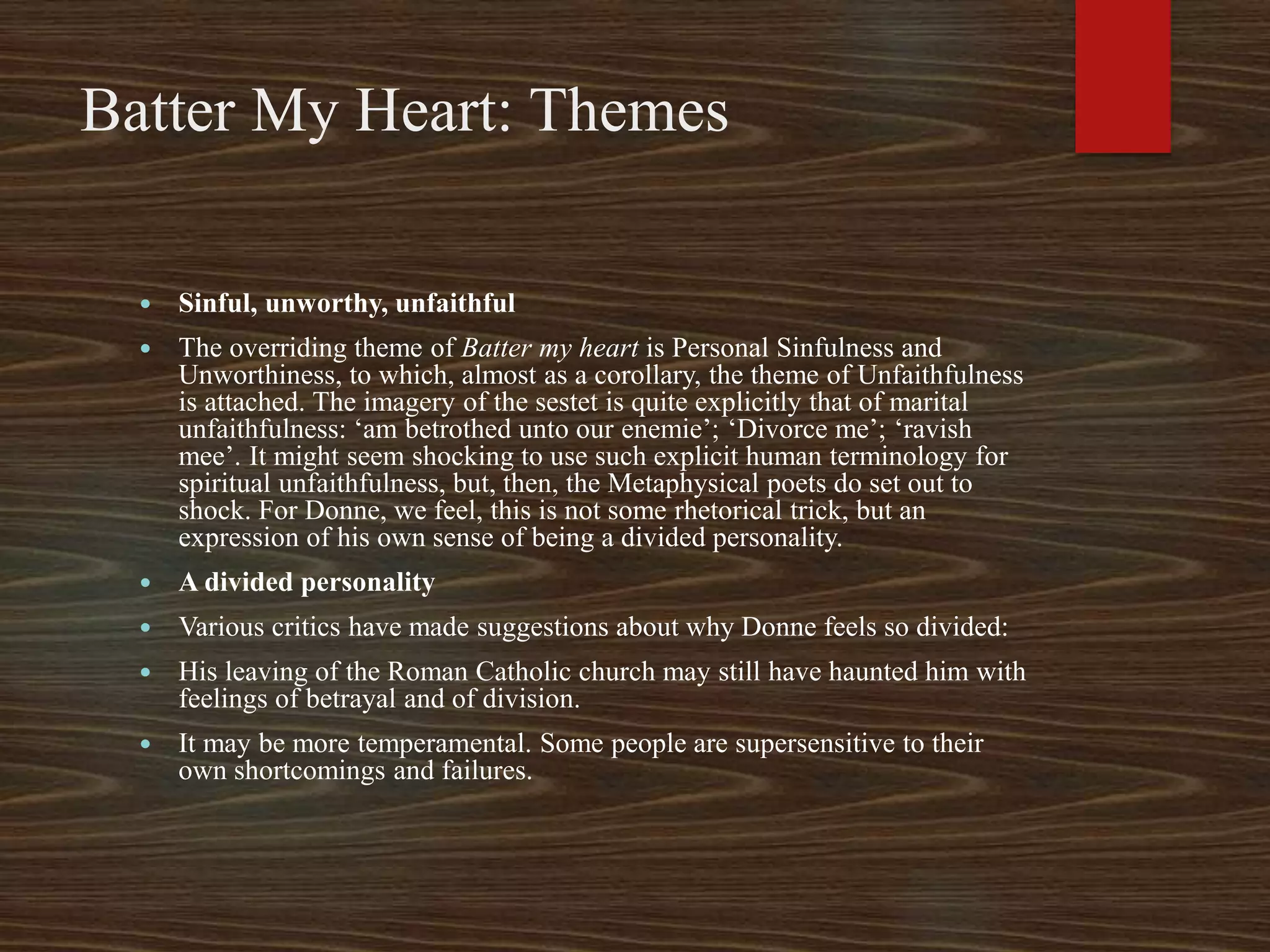 Batter My Heart by John Donne | PPT | Christianity | Religion ...