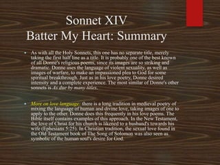 Batter My Heart by John Donne | PPT | Christianity | Religion ...