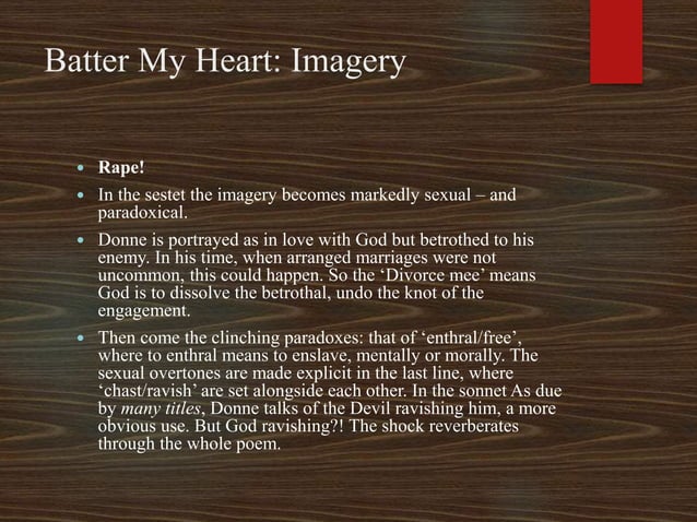 Batter My Heart by John Donne | PPT | Christianity | Religion ...
