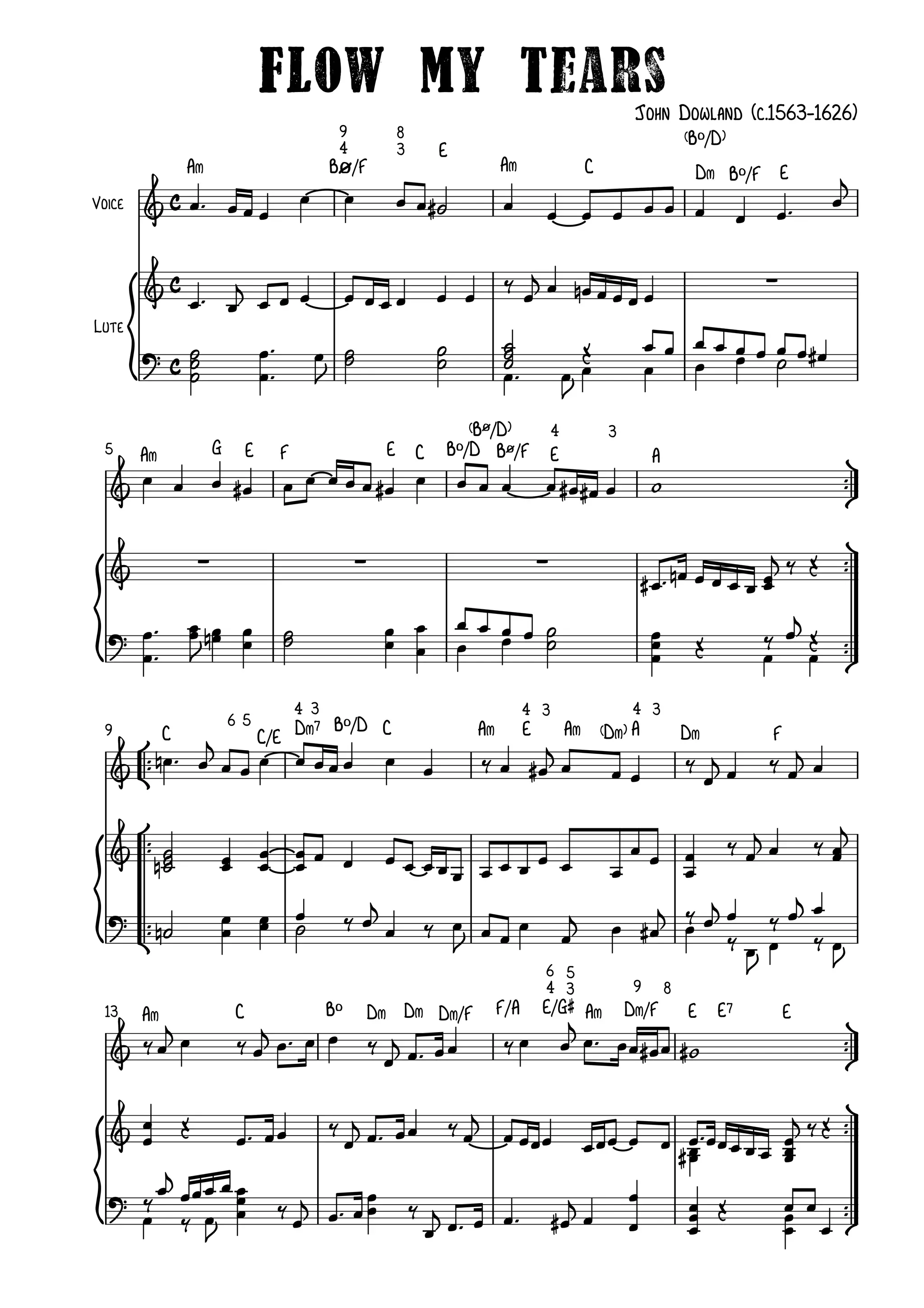 John dowland flow my teares | PDF