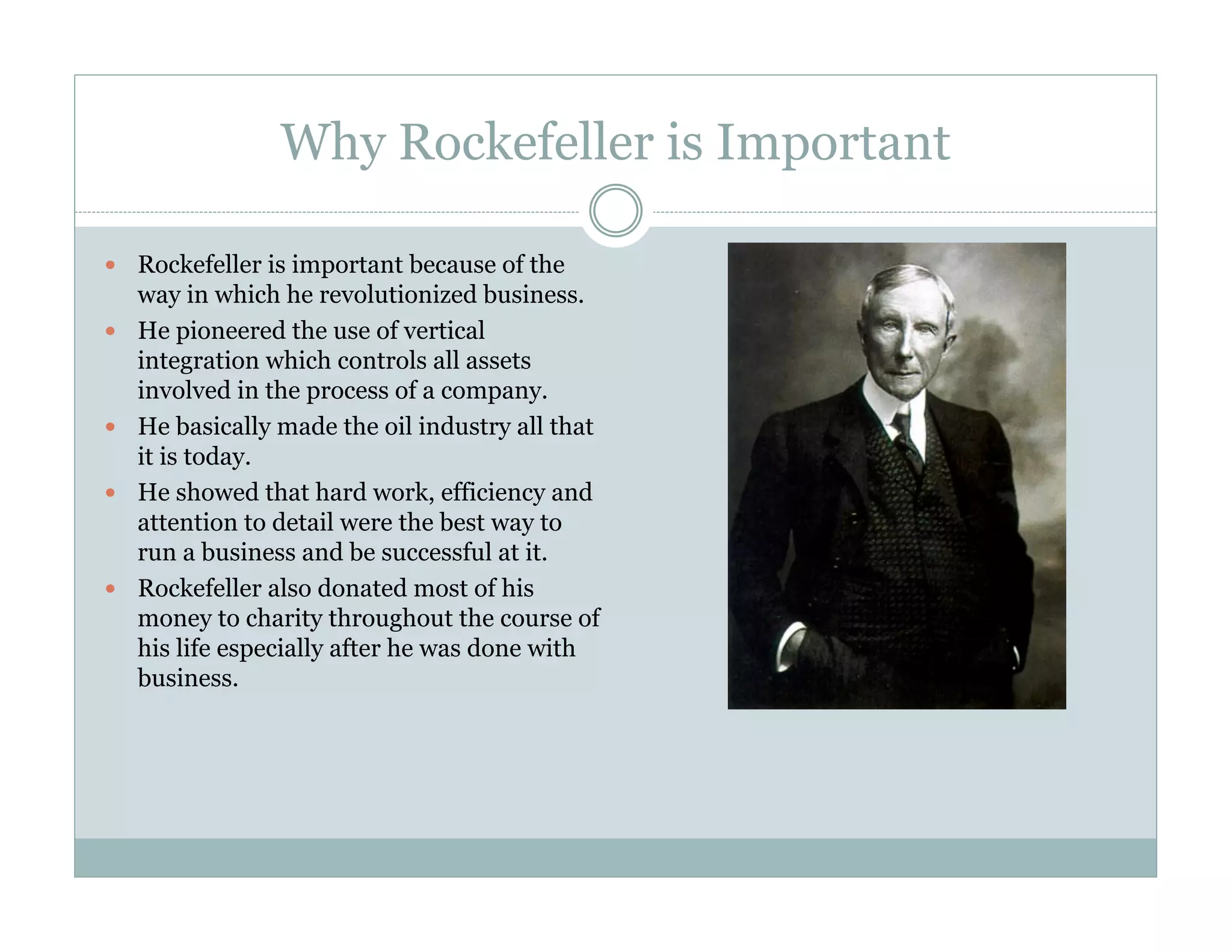 John D Rockefeller Econ | PDF