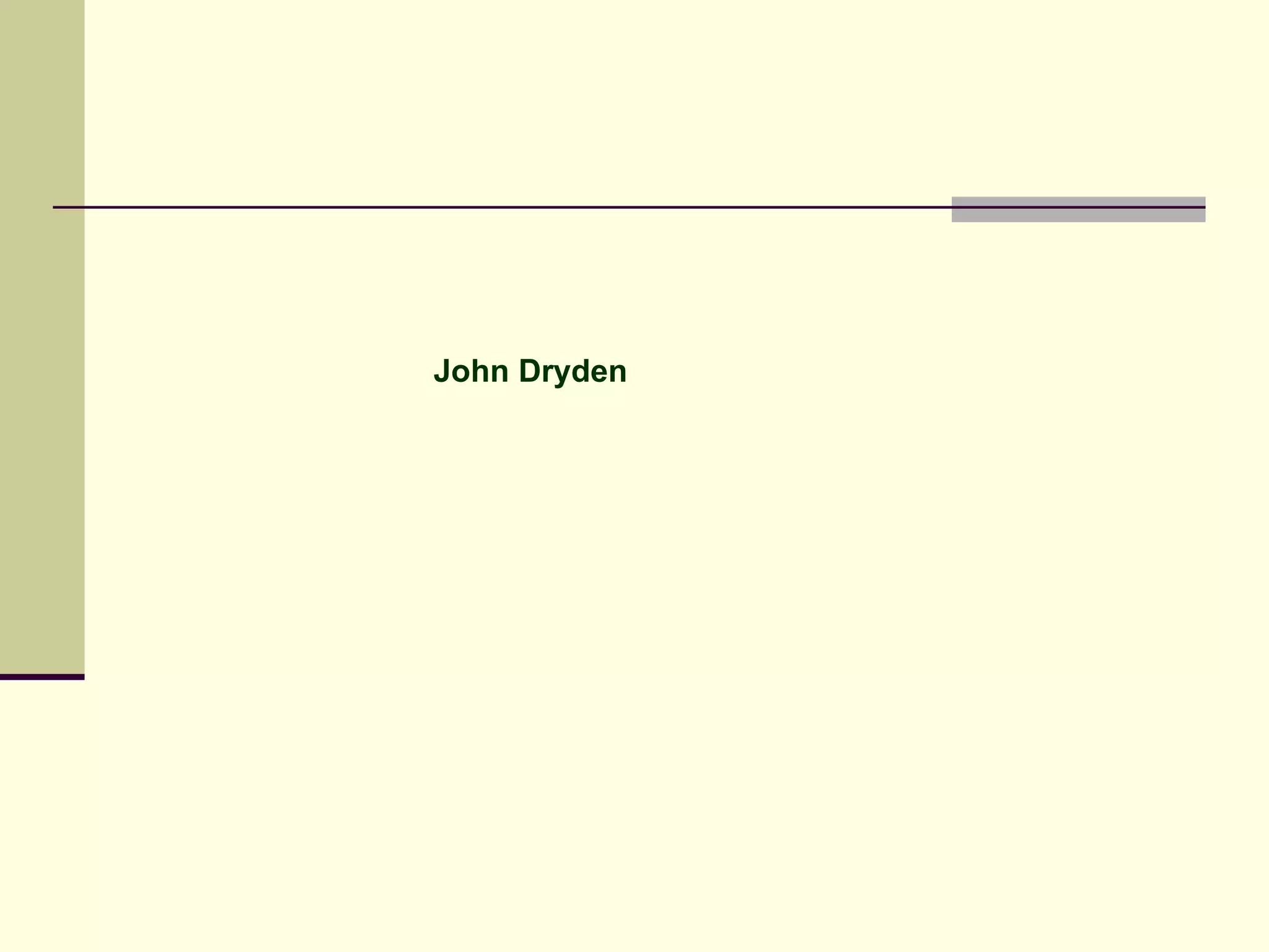 John dryden | PPT