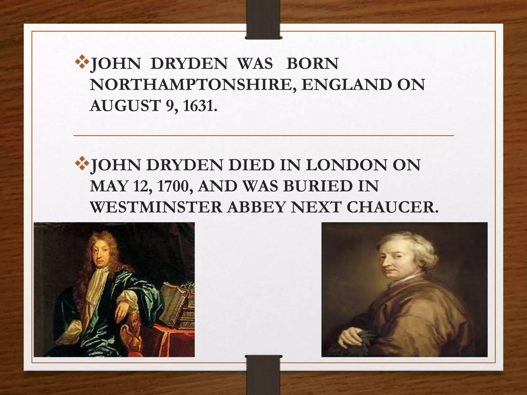 JOHN DRYDEN | PPTX
