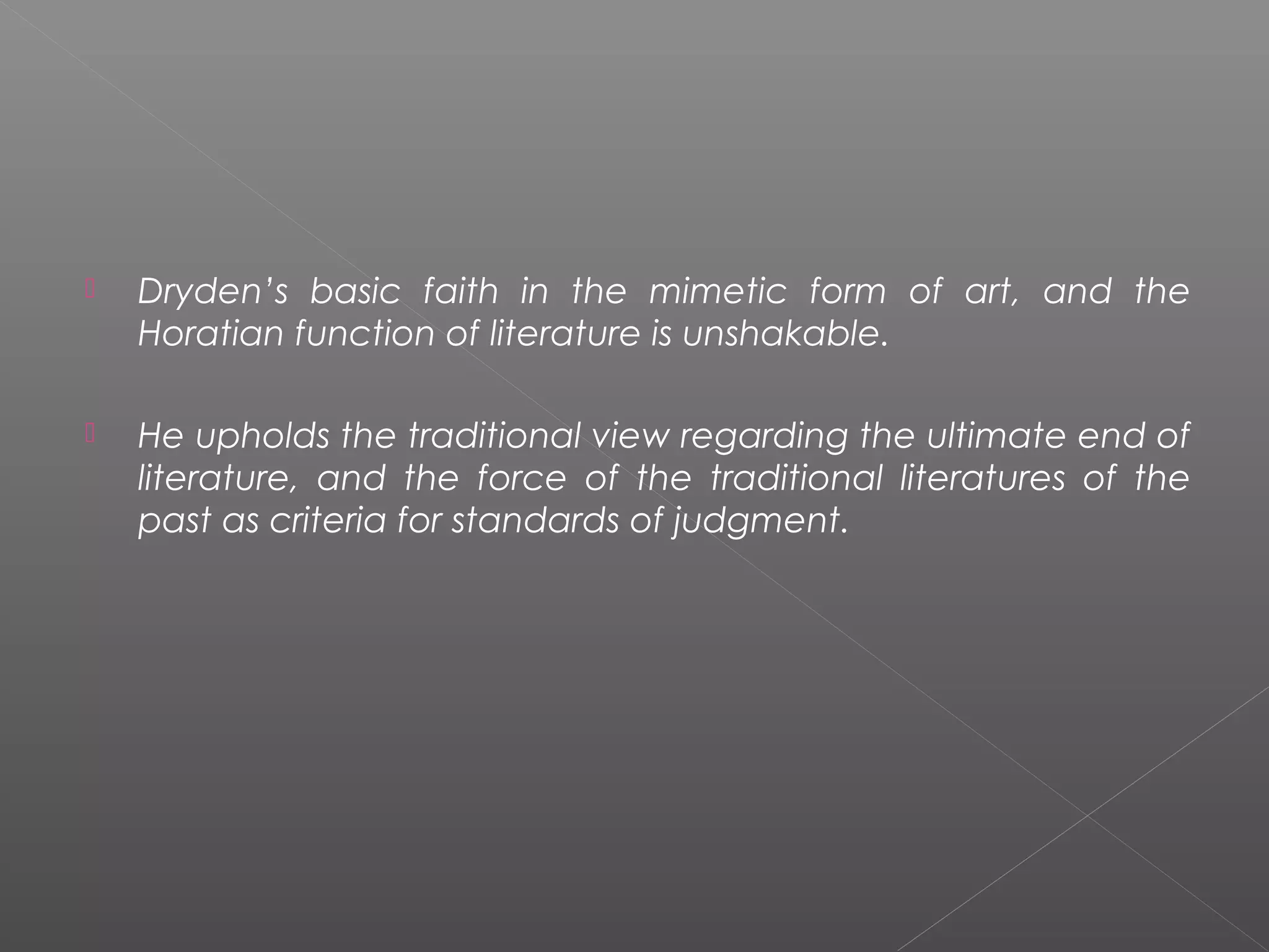 John Dryden as a Critic | PPT