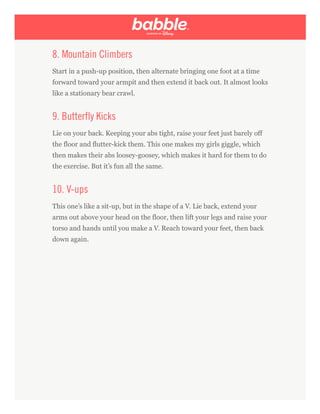 10 EASY EXERCISES YOU CAN ACTUALLY DO WITH YOUR KIDS | PDF