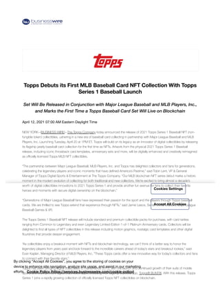 Topps Debuts its First MLB Baseball Card NFT Collection With Top | PDF