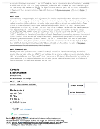 Topps Debuts its First MLB Baseball Card NFT Collection With Top | PDF