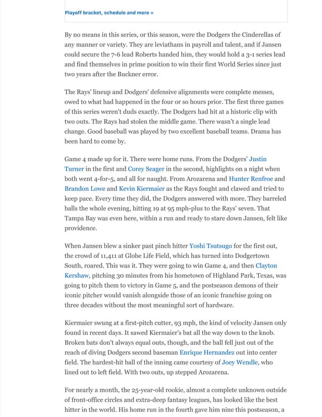 World Series 2020: Tampa Bay Rays revel, Los Angeles Dodgers despair as ...