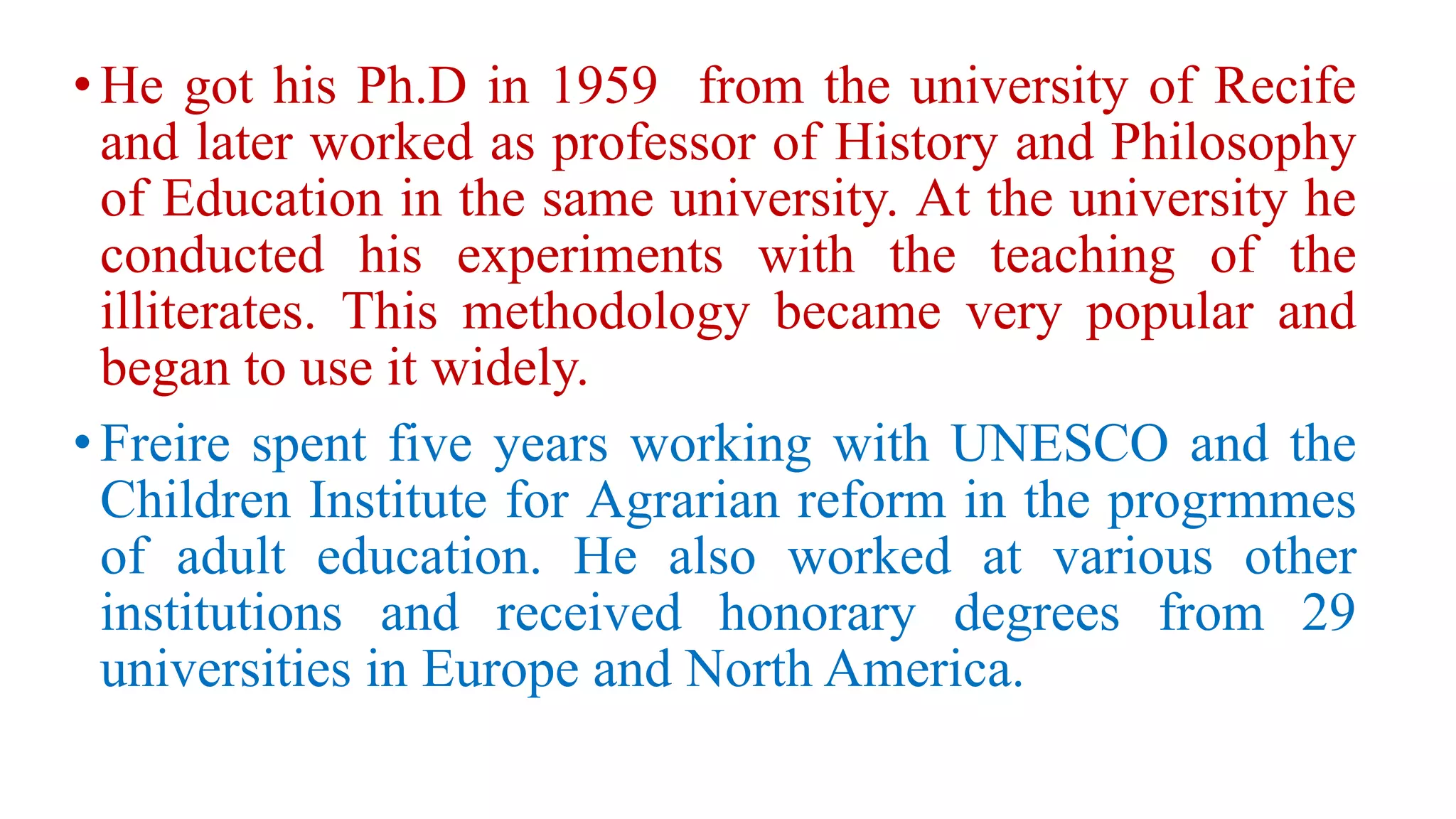 Educational philosophy of paulo freire | PDF
