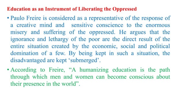 Educational philosophy of paulo freire | PDF | Education