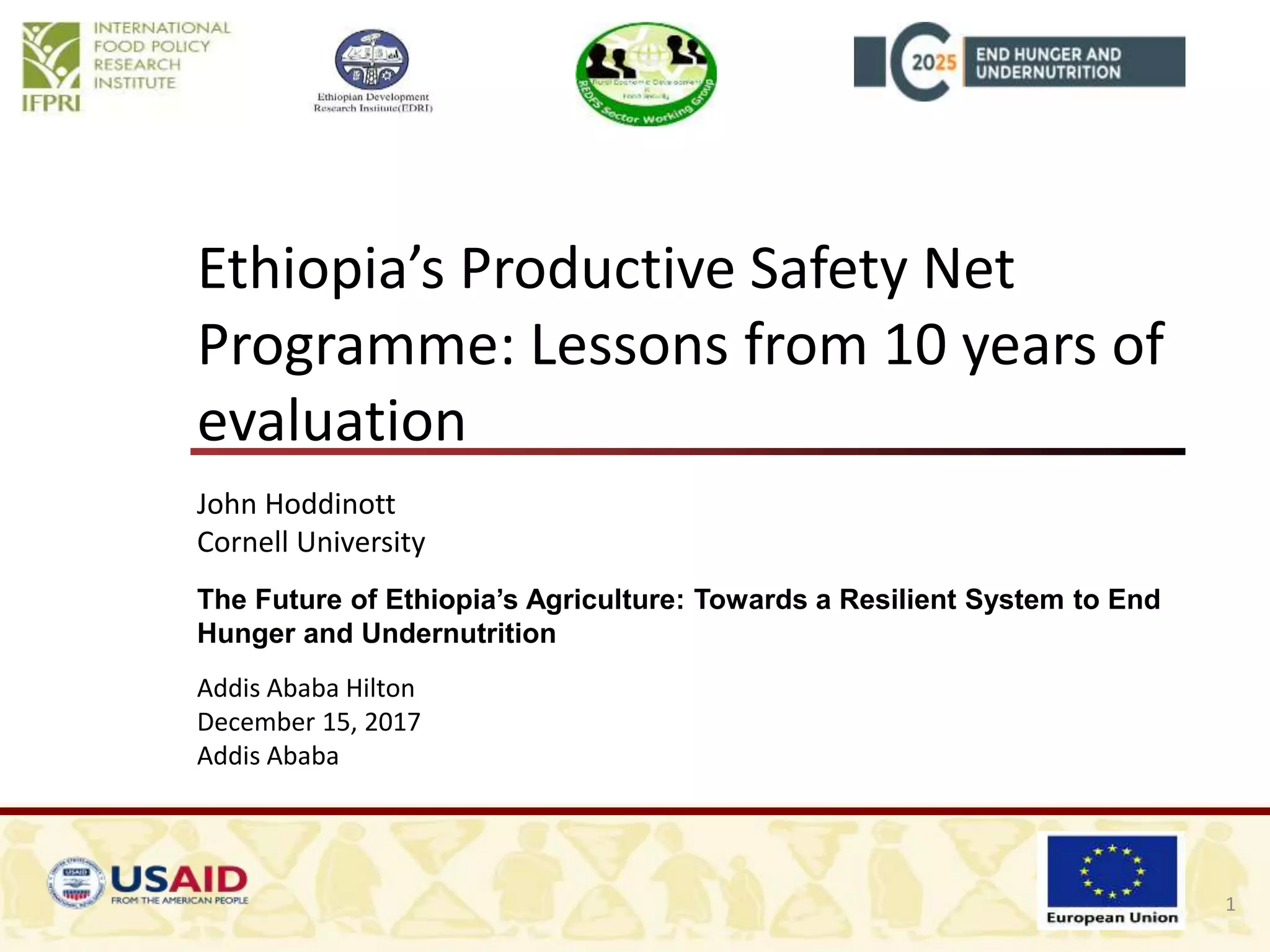 Ethiopia’s Productive Safety Net Programme: Lessons from 10 years of ...