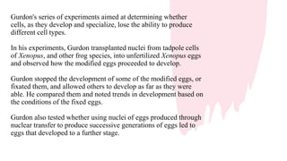 JOHN GURDON - Nobel laureate and developmental biologist | PDF