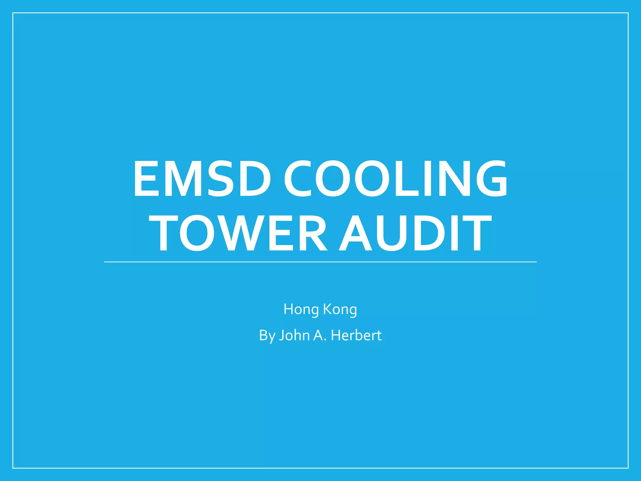 cooling tower annual audit process by John A. Herbert | PDF