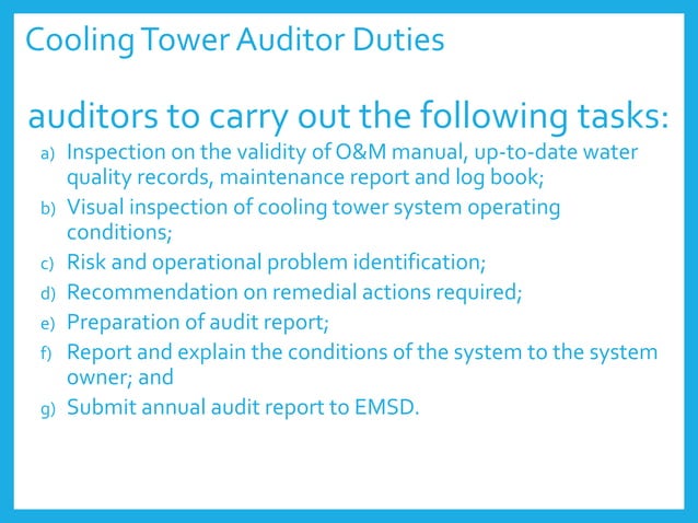 cooling tower annual audit process by John A. Herbert | PDF | Indoor ...