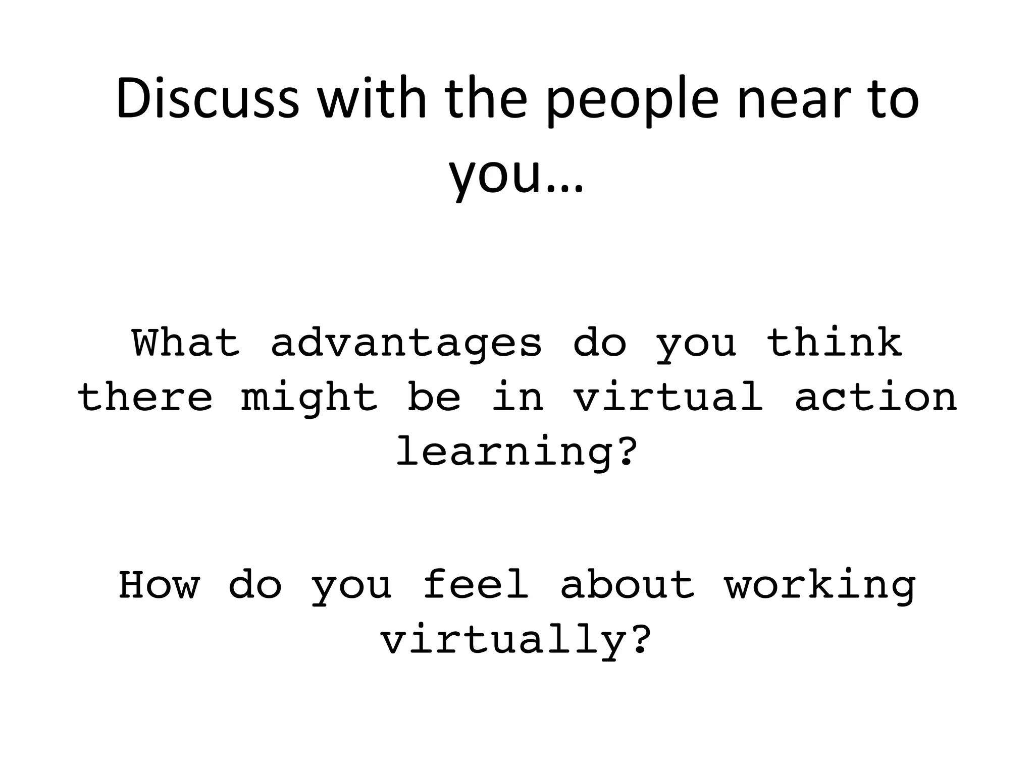 John Heywood - Virtual Action Learning - practice-based observations | PPT