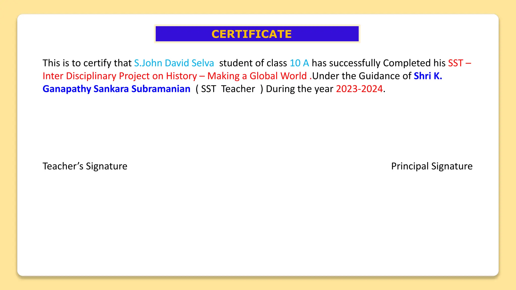 History - Class 10 - Making a Global World - Inter disciplinary project ...