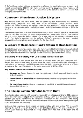 John Hunt_ Triumph Over Tragedy and His Unwavering Dedication to Racing ...