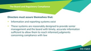 Reporting to the Board on Corporate Compliance | PDF
