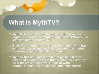 John jennings mythtv | PPT