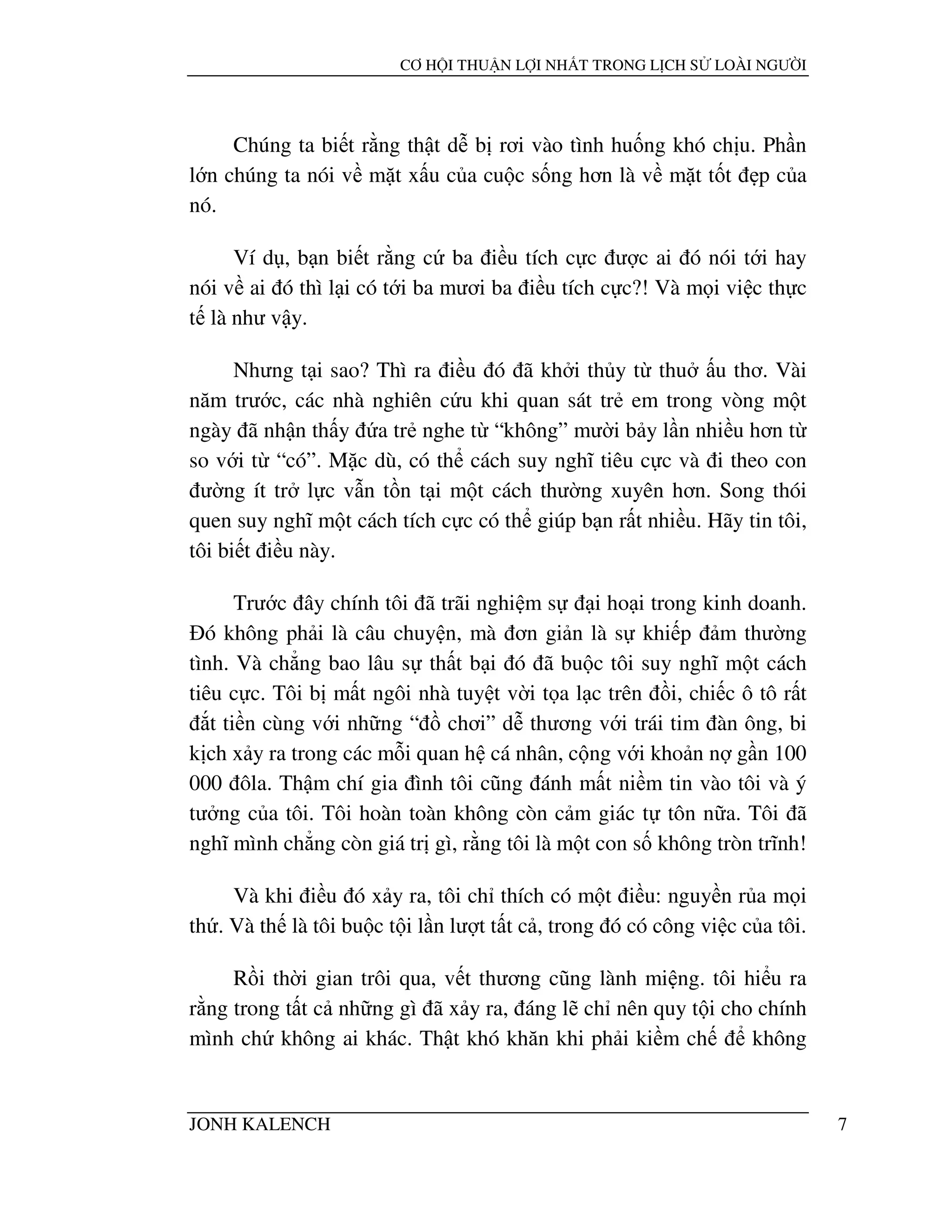 John kalench co hoi thuan loi nhat trong lich su loai nguoi | PDF