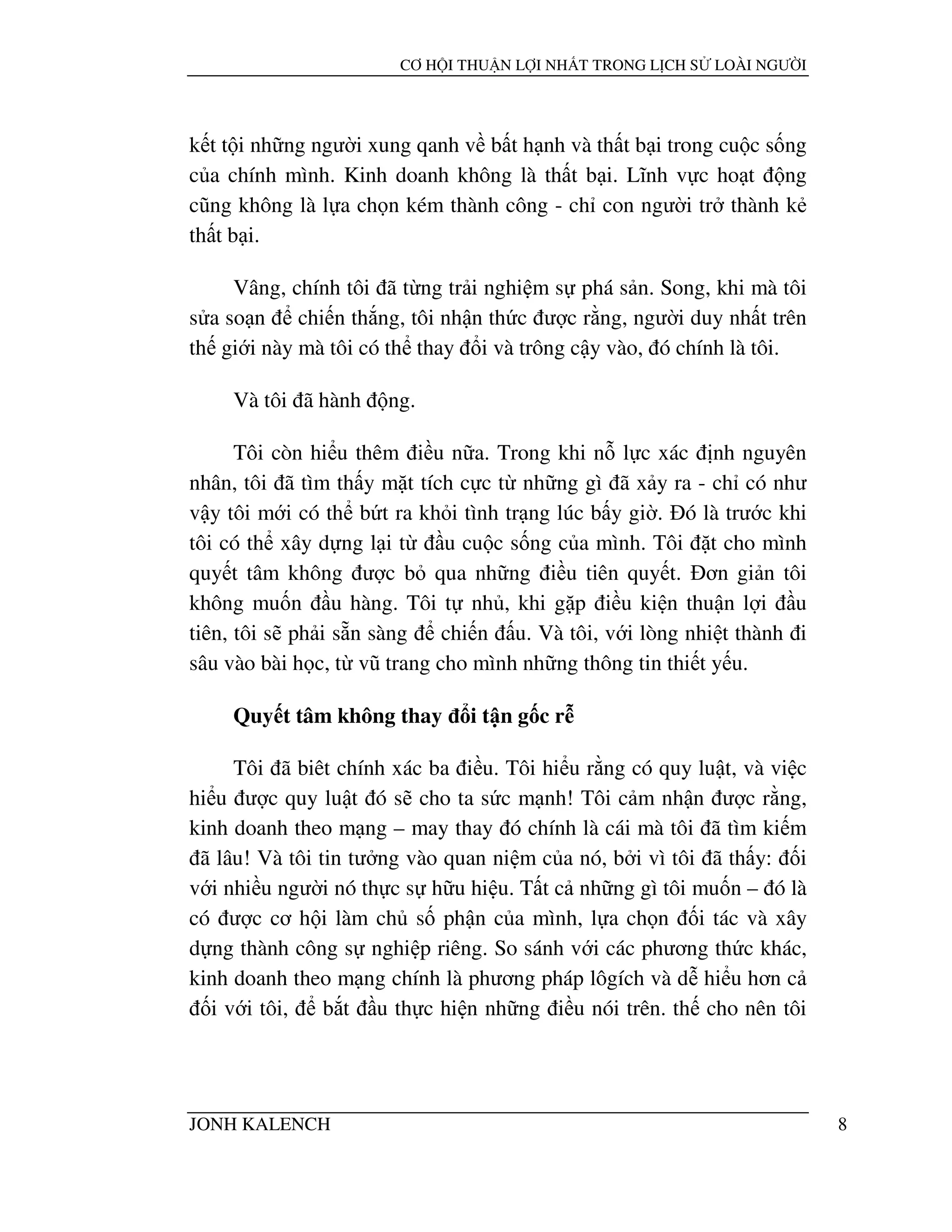 John kalench co hoi thuan loi nhat trong lich su loai nguoi | PDF