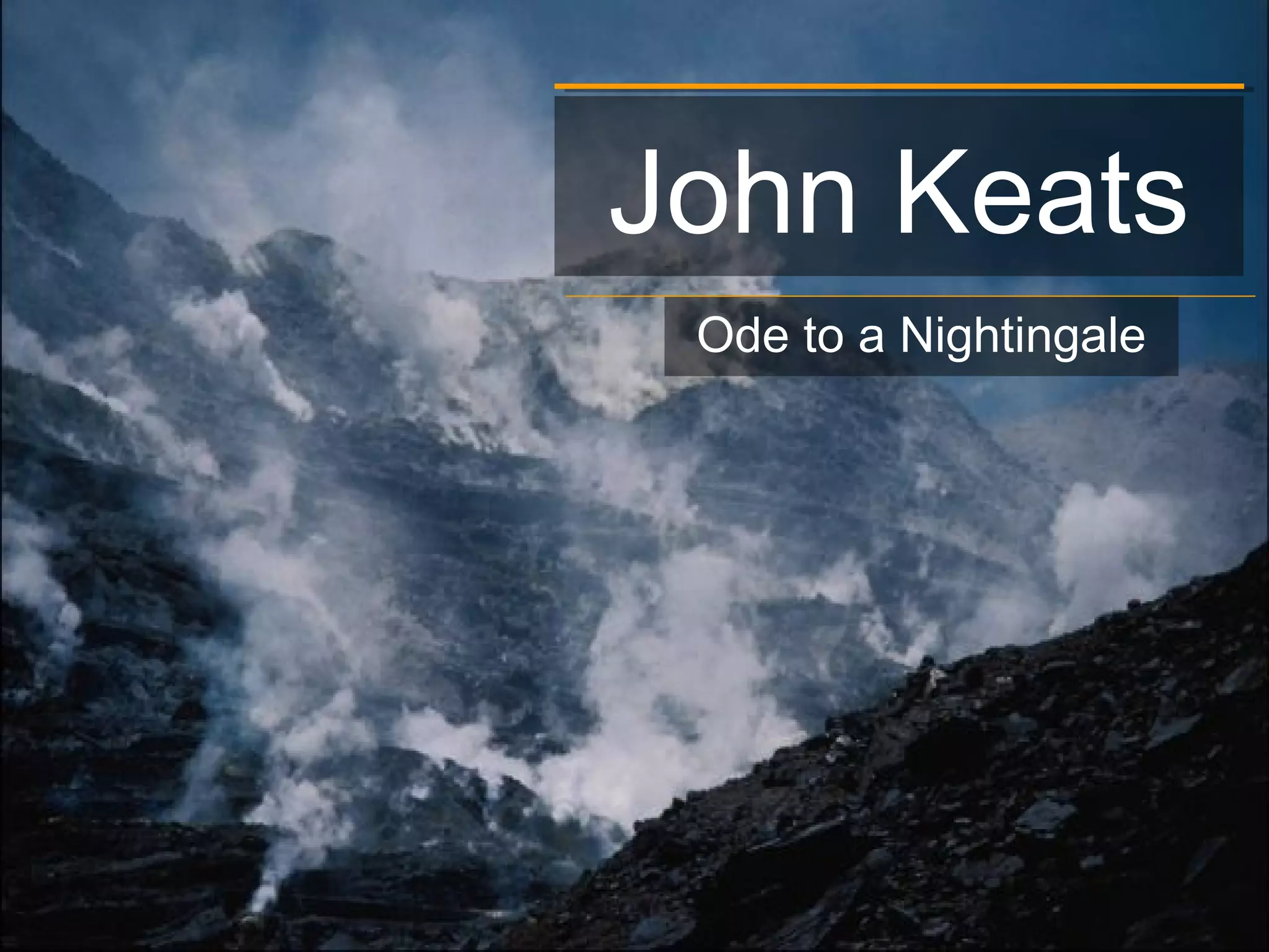 John Keats_ODE TO A NIGHTINGALE | PPS | Birdwatching | Hobbies & Interests