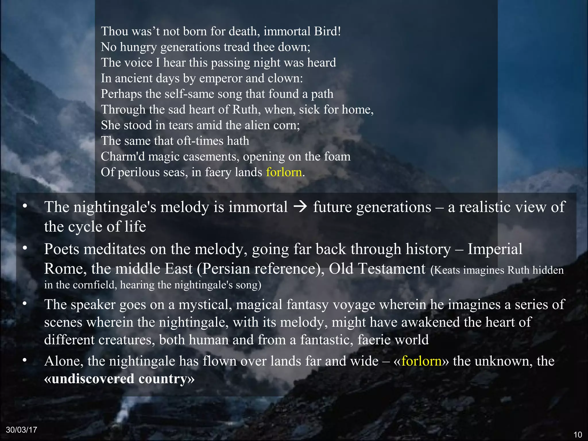 John Keats_ODE TO A NIGHTINGALE | PPS