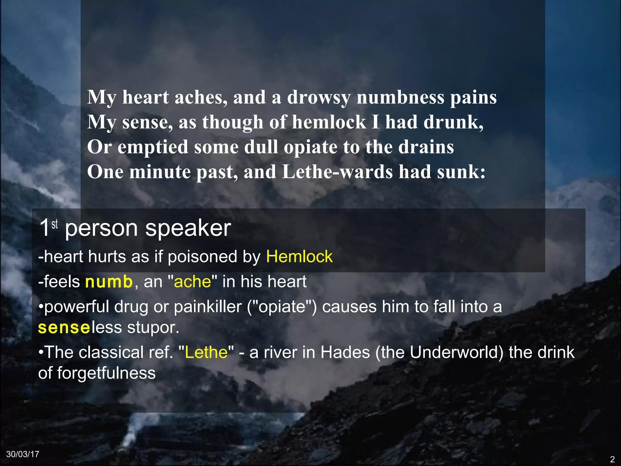 John Keats_ODE TO A NIGHTINGALE | PPS