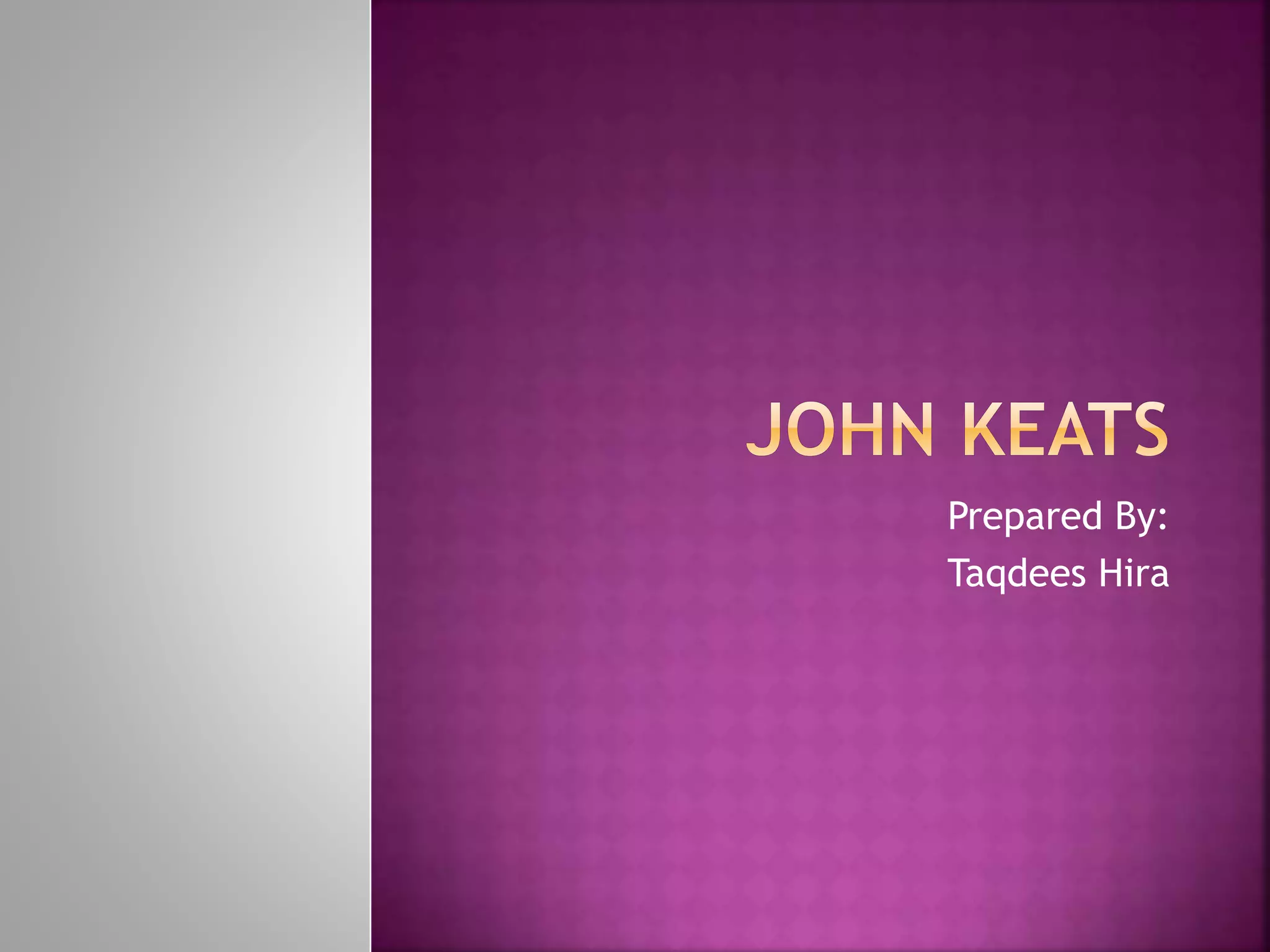 John keats | PPTX
