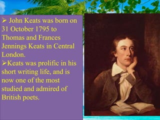 John keats as a nature Poet | PPT