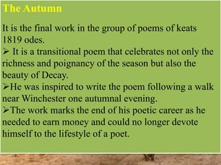 John keats as a nature Poet | PPT