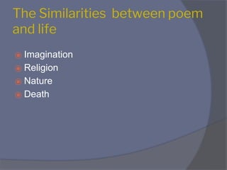 Comparable study John Keats and Rajiv Patel | PPTX